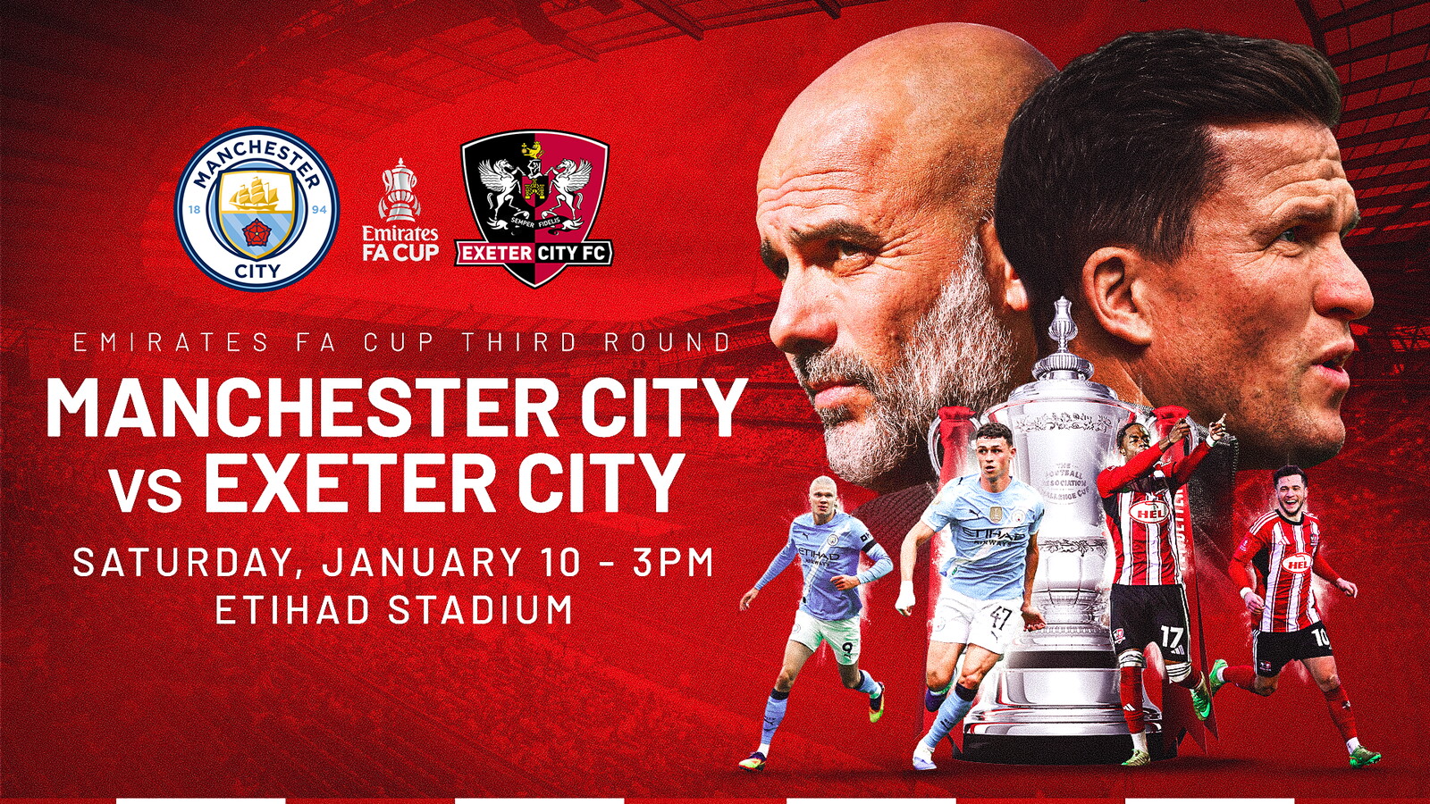 Man City vs Exeter City set for Saturday, January 10 | Exeter City F.C.